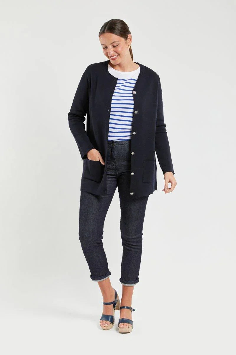 Armor-Lux - Mellac - Cardigan long de laine – Le Capitaine D'a Bord