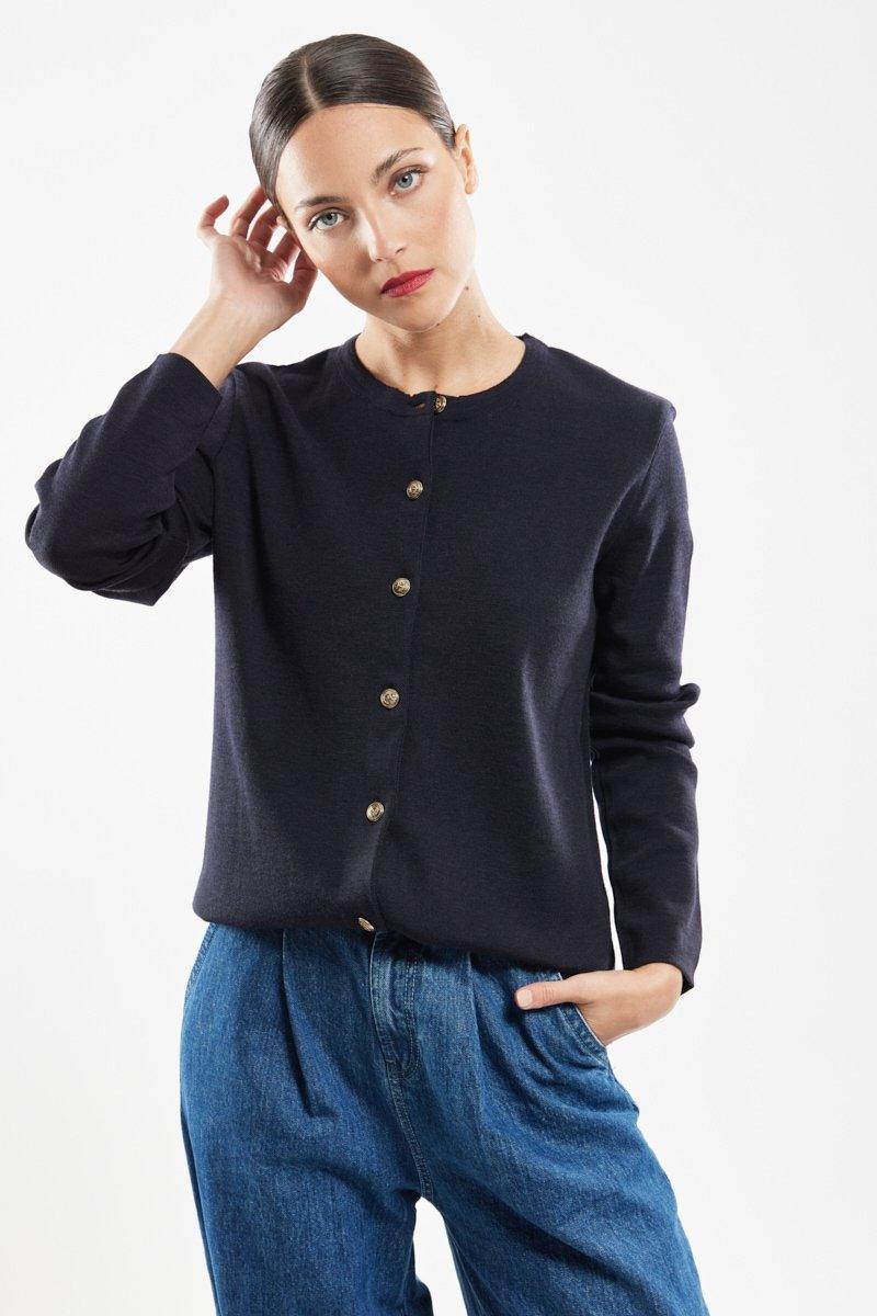 Armor-Lux - Vannes - Cardigan de laine – Le Capitaine D'a Bord