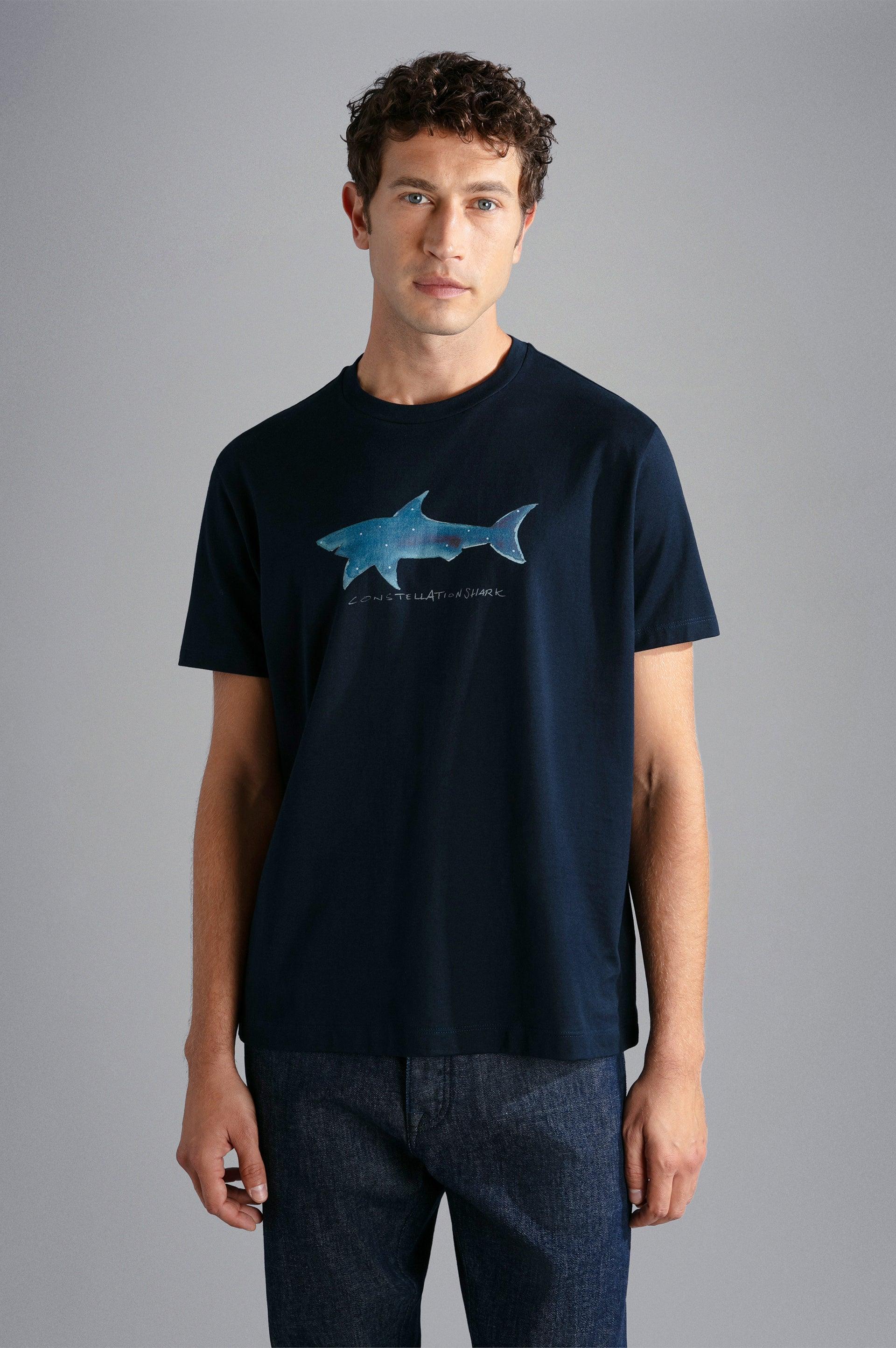 Paul & Shark - Constellation Shark short-sleeved cotton t-shirt "by Bi ...