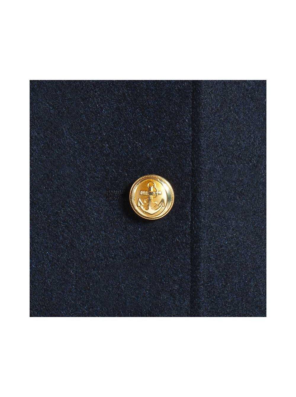 Dalmard Marine - Detroit - Women's Pea Coat with Gold Buttons - Navy ...